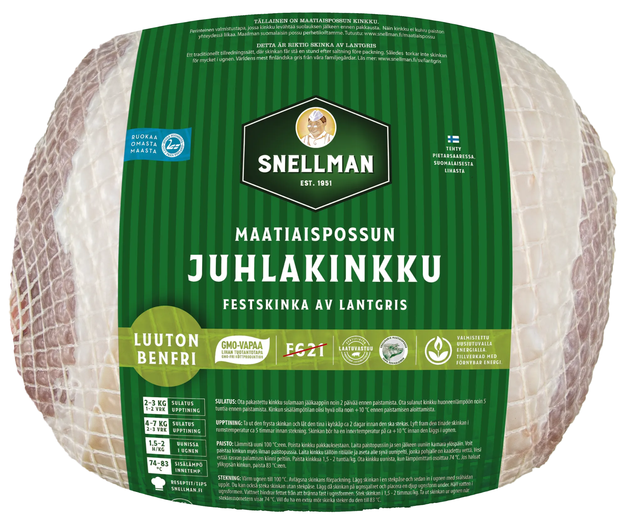 Maatiaispossun juhlakinkku luuton pakaste n. 3 kg | Snellmanin tuotteet
