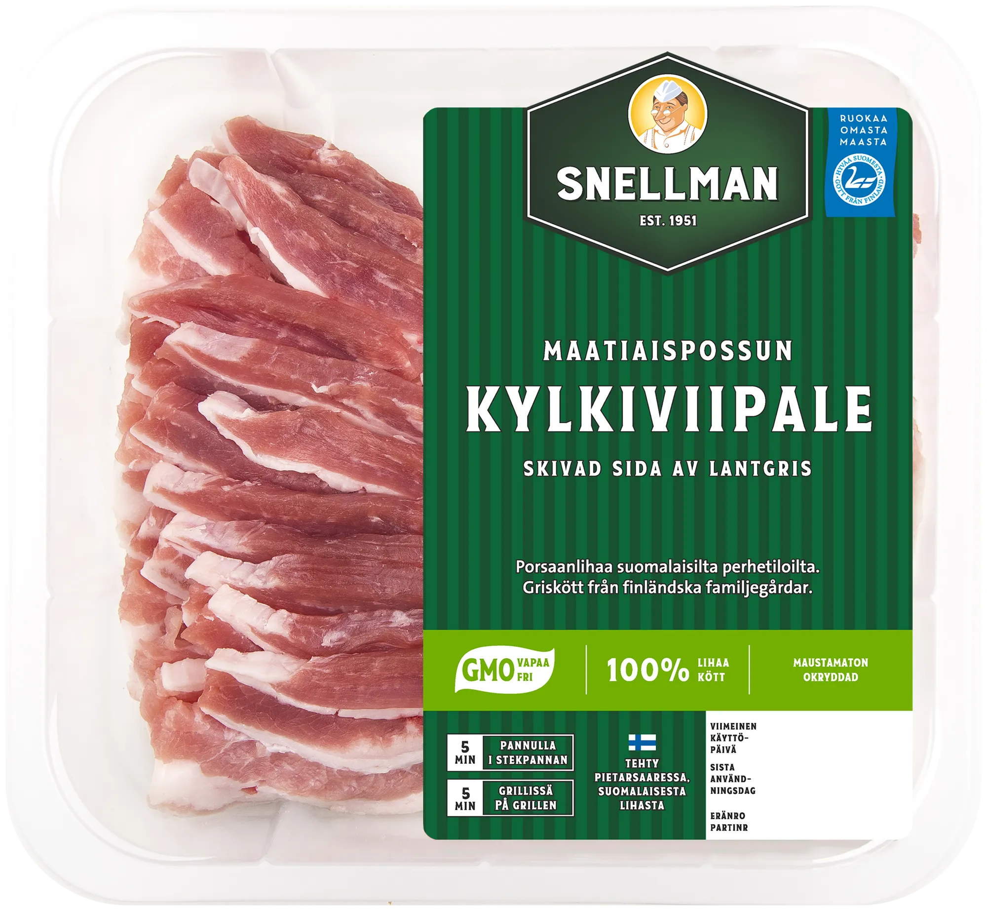 Maatiaispossun kylkiviipale n. 350 g | Snellmanin tuotteet